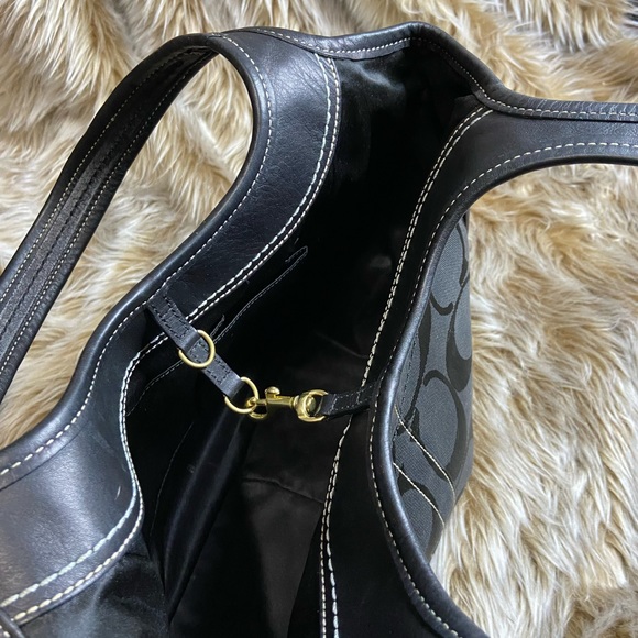 Coach | Bags | Coach Vintage Euc Signature Jacquard Canvas And Leather ...